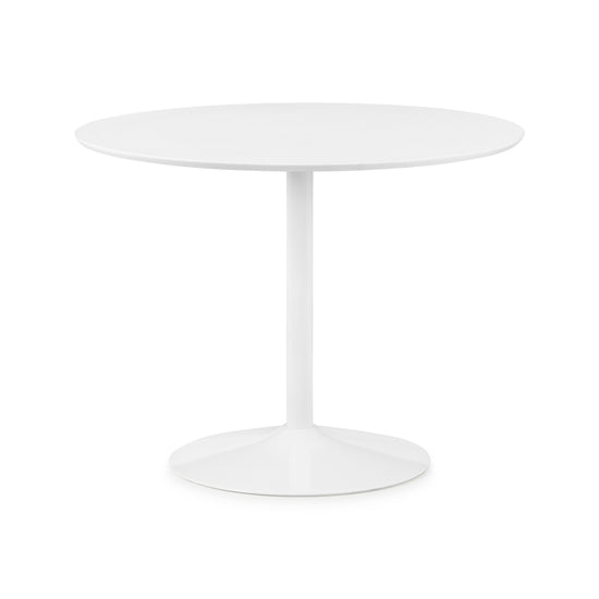 Blanco Round White Pedestal Table | Beauty Tables - BeautyTables