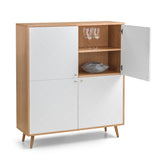 Moritz 4 Door Cabinet - Oak | Beauty Tables - BeautyTables