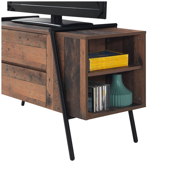 Abbey Rustic Industrial TV Unit | Beauty Tables - BeautyTables